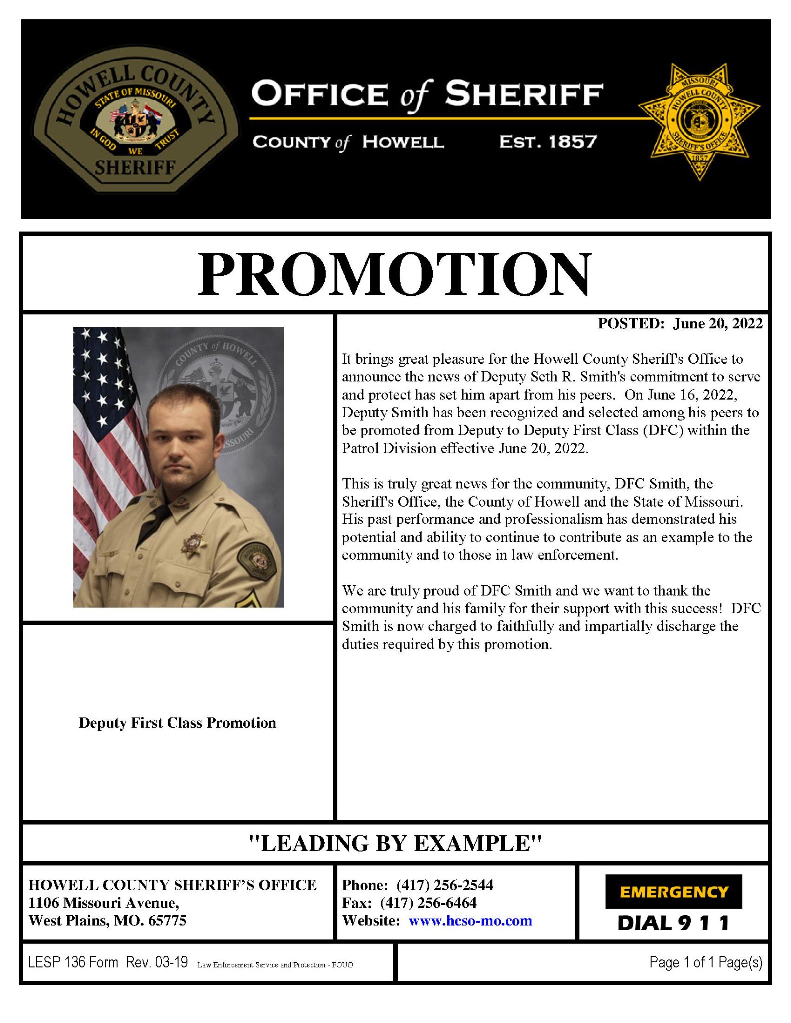 Howell County Sheriff's Office Updates - Ozark Radio News