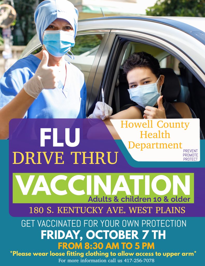 Drive-Thru Flu Vaccination Clinic Today At Howell Co. Health Dept ...