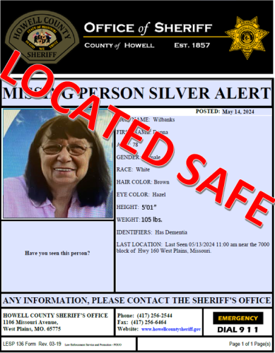 Silver Alert Missing Person Advisory: Donna Wilbanks - Ozark Radio News