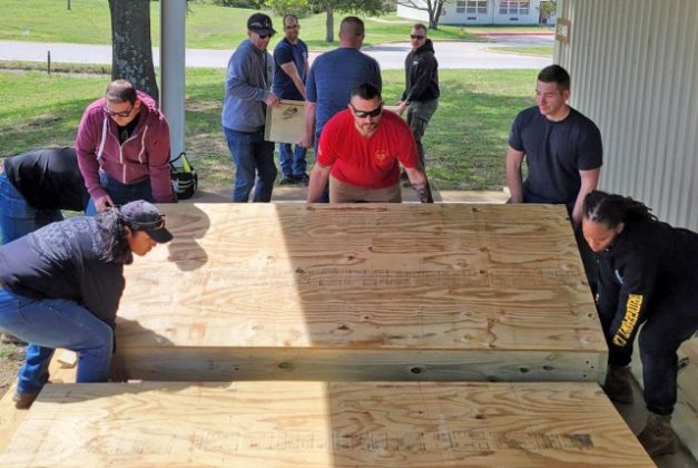 Soldiers with Fort Leonard Wood Build Portable Stage for Plato ...