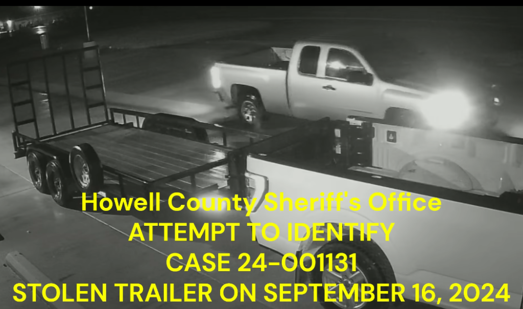 Howell County Sheriff's Office Looking for Pair of Trailer Thieves ...