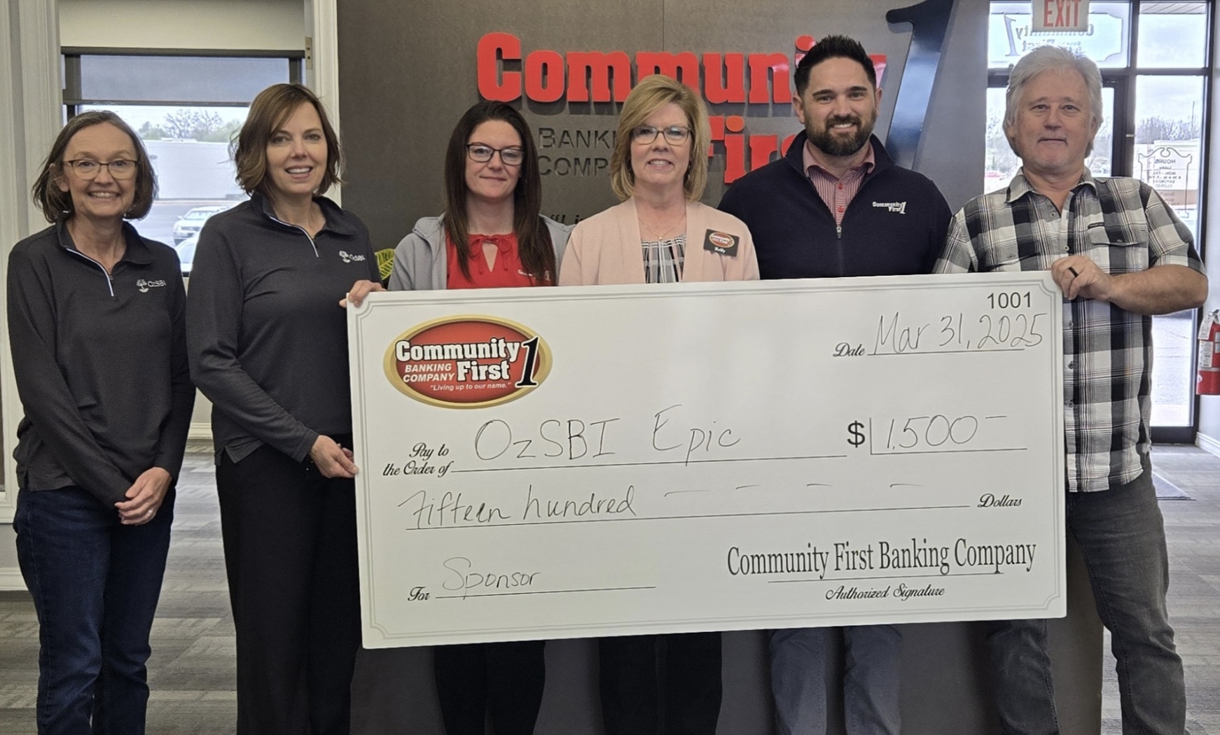 Community First Banking Company Named Platinum Sponsor for OzSBI’s EPIC ...